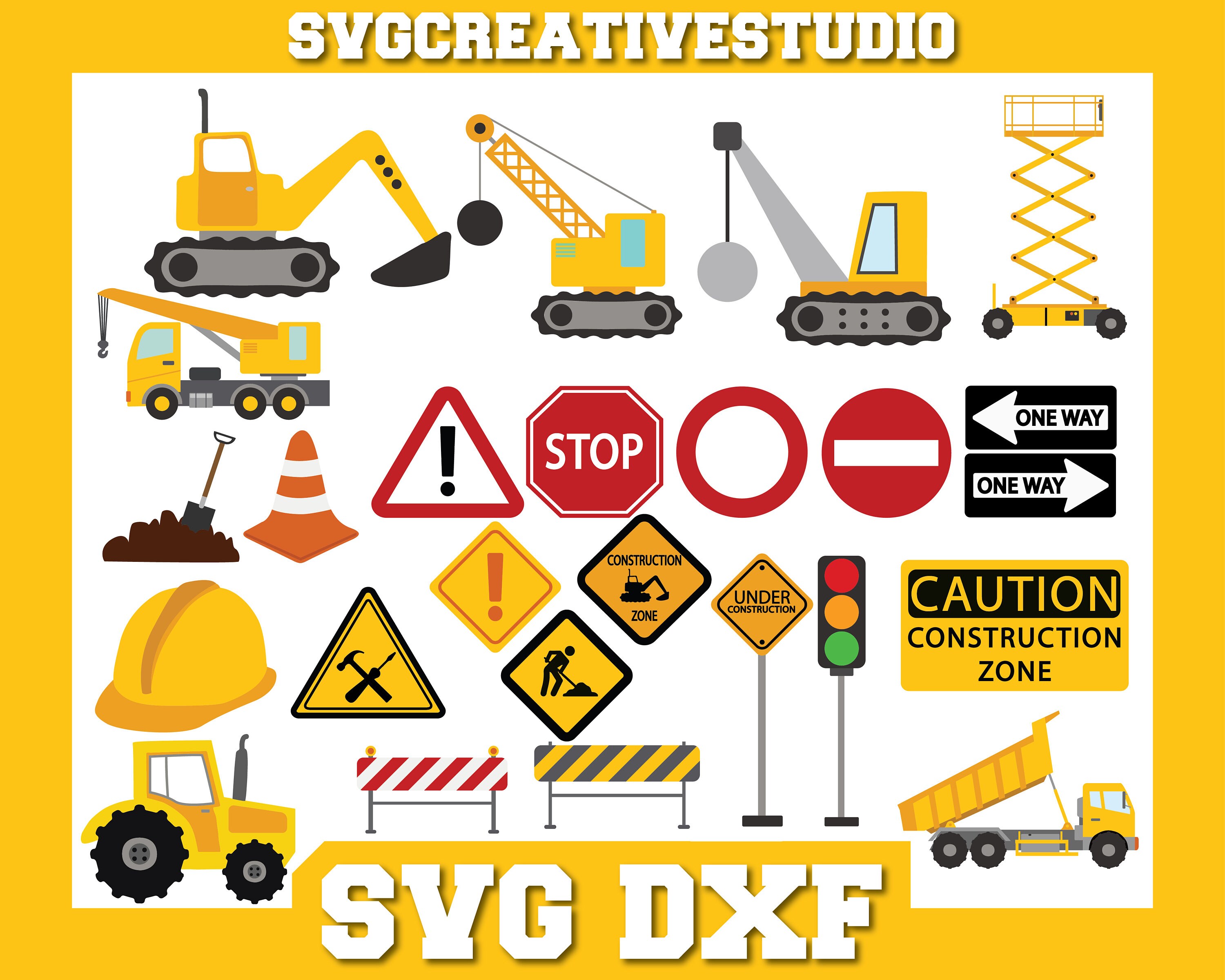 Construction SVG Trucks Svg Construction bundle svg | Etsy
