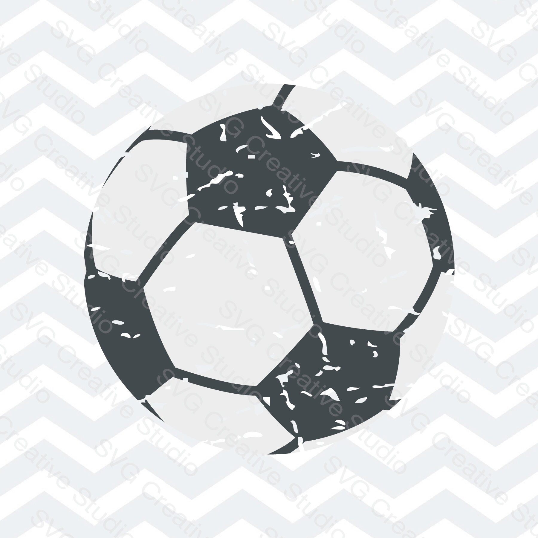 Soccer Ball Distressed Vintage Cutting File SVG Clip Art Dxf | Etsy
