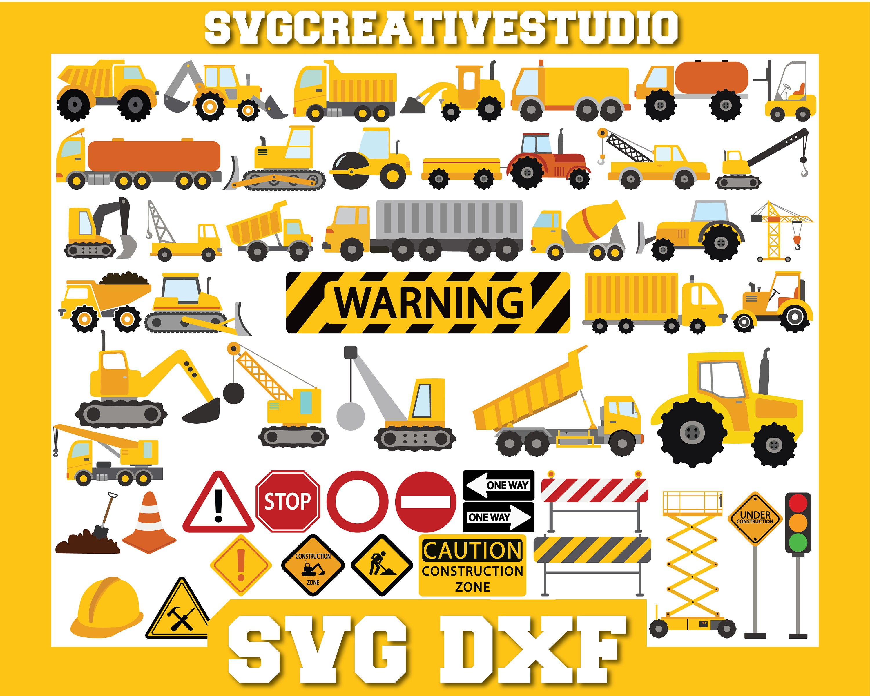 Construction SVG Trucks Svg Construction bundle svg | Etsy