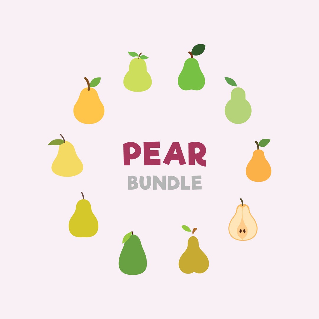 Pear Bundle Cutting File SVG Clip Art Dxf Clipart Eps Pdf Png Jpg Cut ...