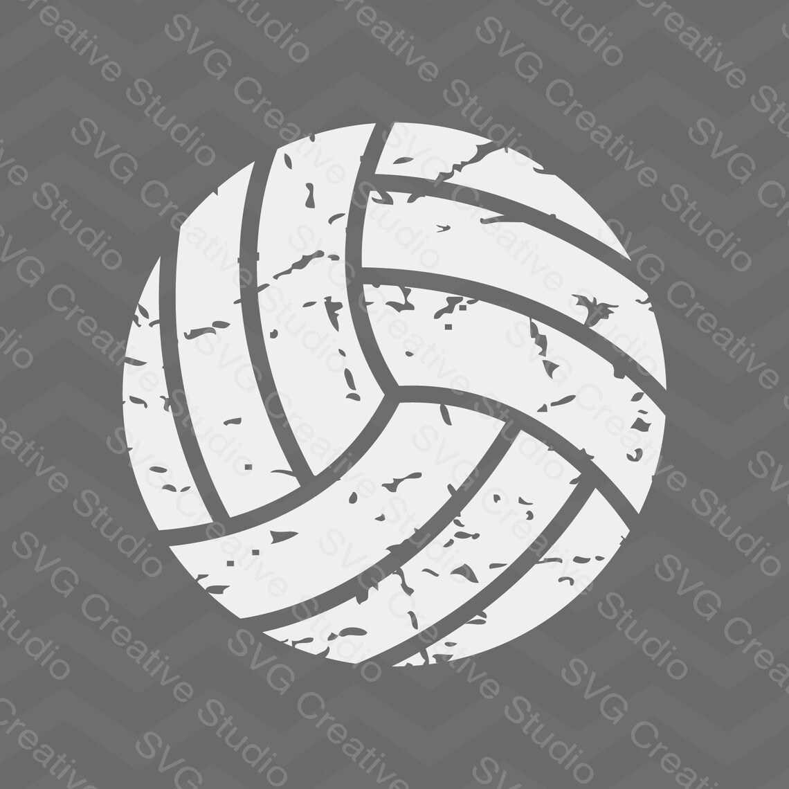 Volleyball Ball Distressed Vintage Cutting file SVG Clip Art | Etsy
