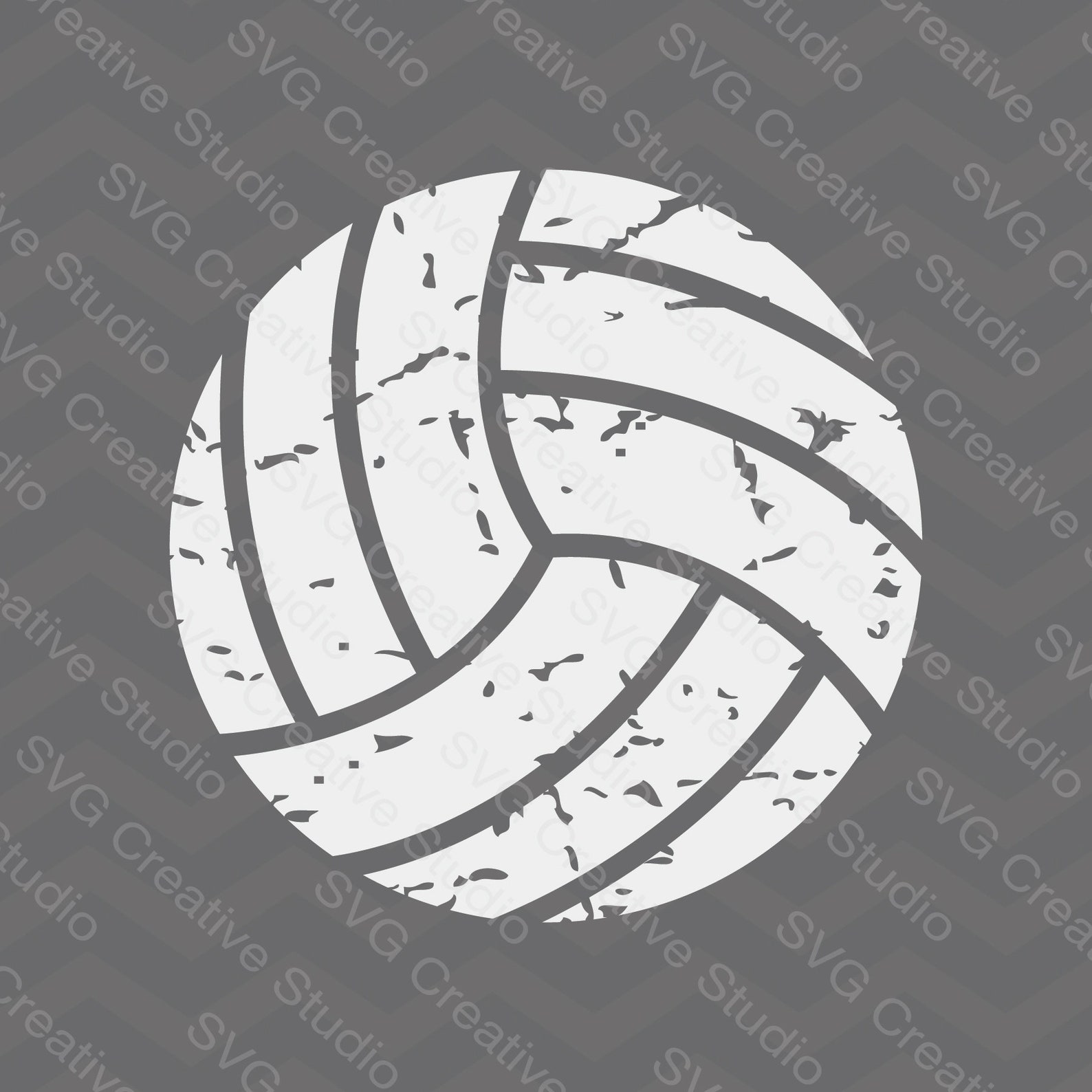 Volleyball Ball Distressed Vintage Cutting file SVG Clip Art | Etsy