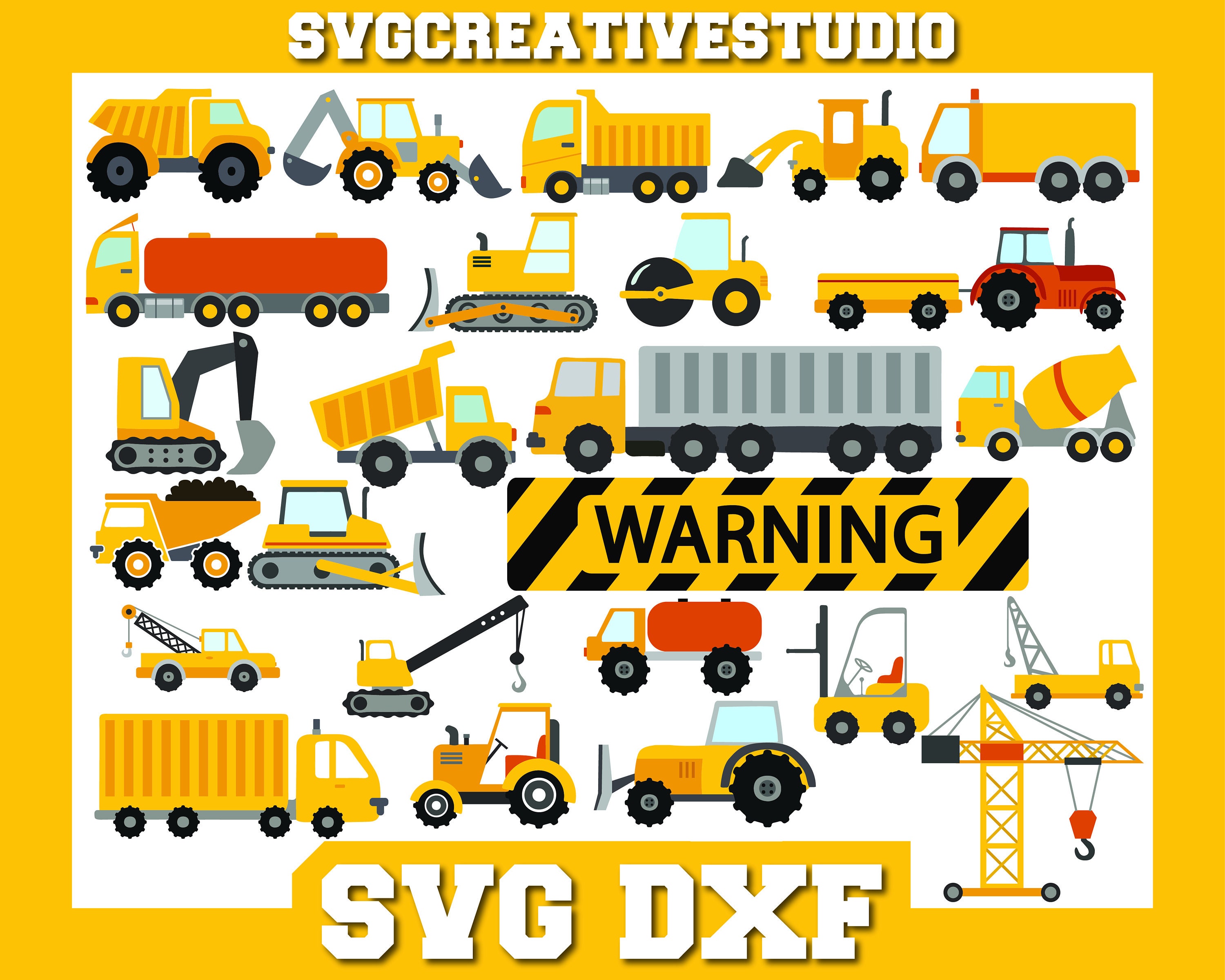 Construction SVG Trucks Svg Construction bundle svg | Etsy