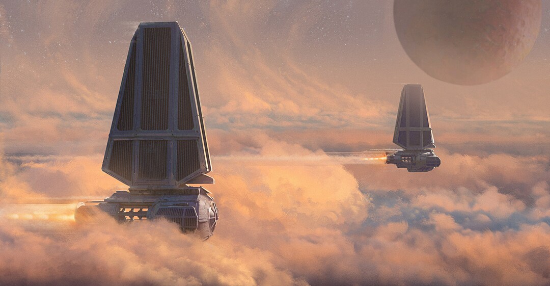 STAR WARS Concept Art sky Sharks - Etsy