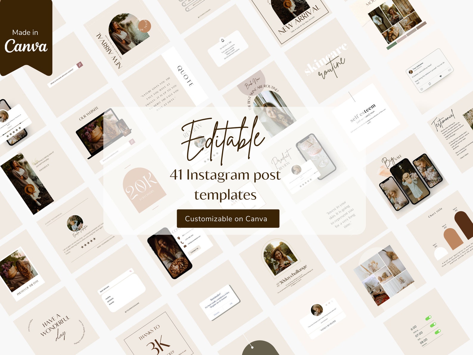 41 Instagram Templates for Canva Instagram Post Templates - Etsy