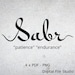 Islamic Wall Art Printable Sabr PDF in Four Different Sizes - Etsy