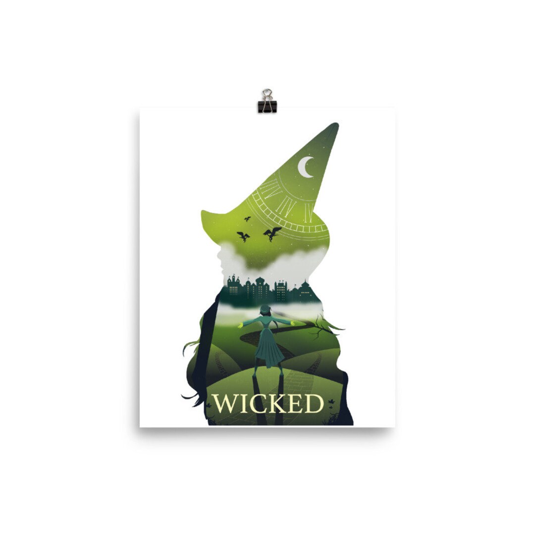 Wicked the Musical Poster, Wizard of Oz Print, Wicked Poster, Musical ...