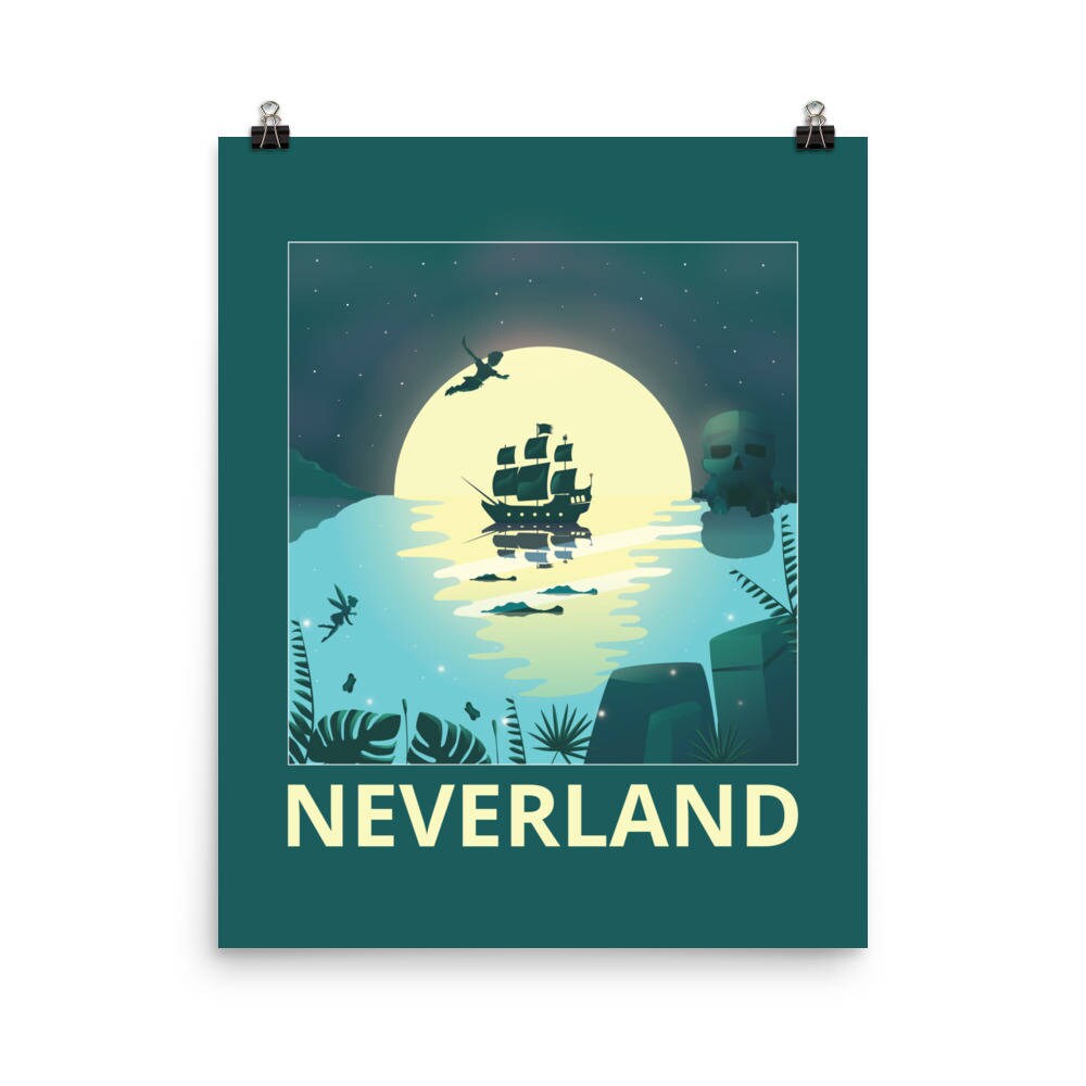 Neverland Print / Neverland Art / Peter Pan Poster / Peter Pan - Etsy