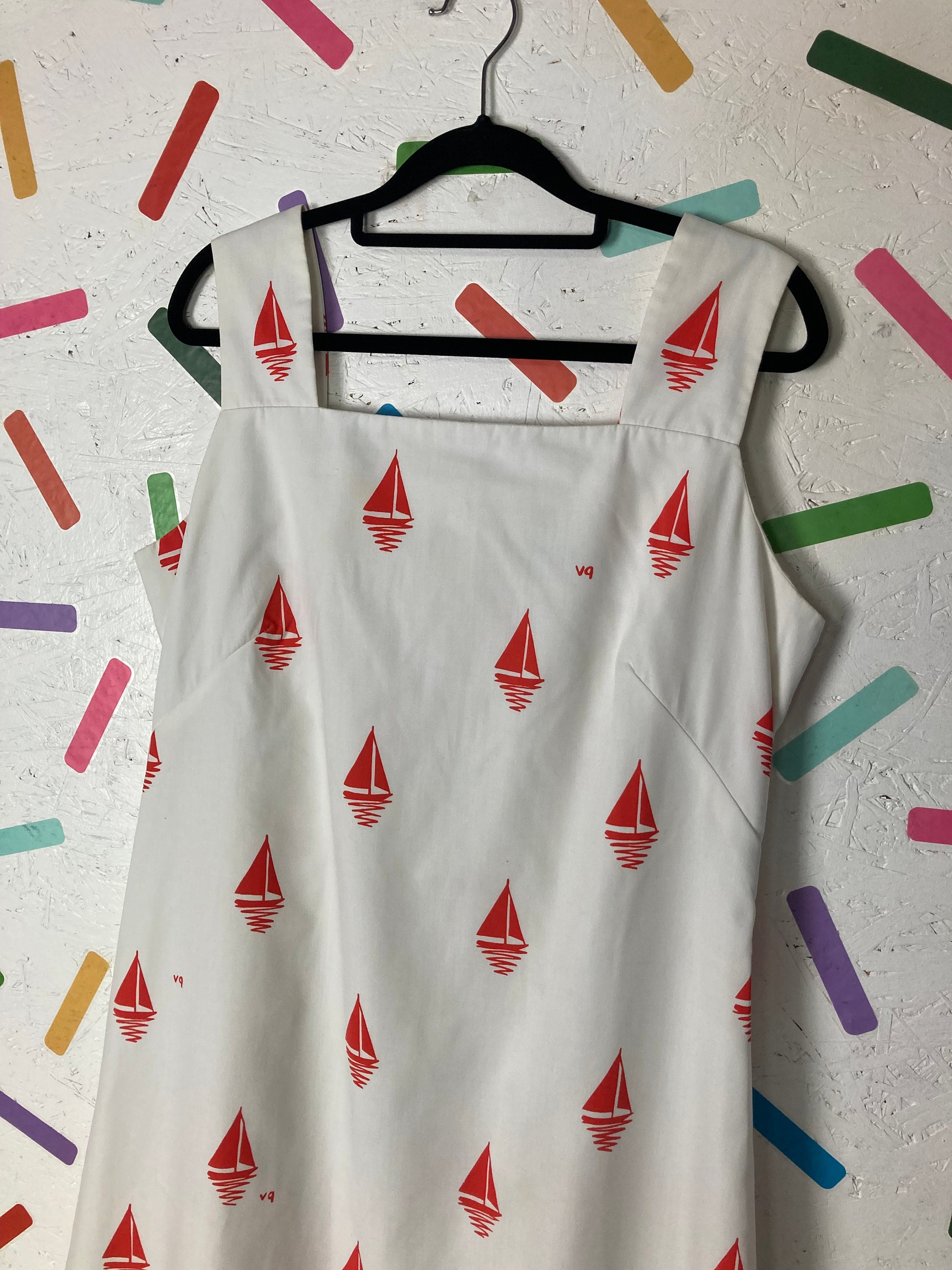 1970s / 80s True Vintage Boat Print Design Red and White Strap - Etsy