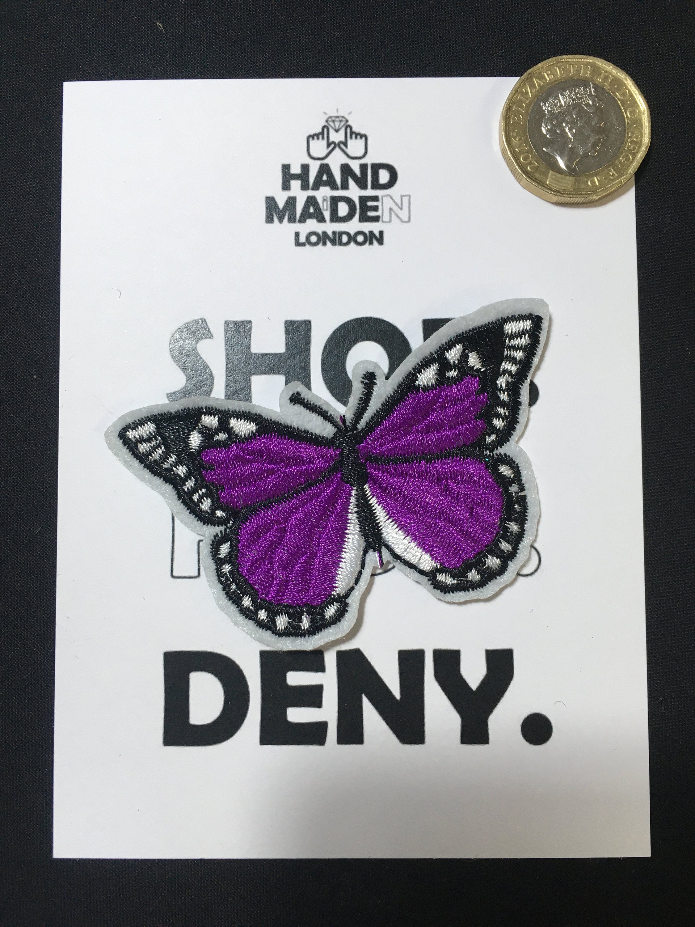 Flutter by Purple Butterfly Design Hand Made Iron on Patch - Etsy