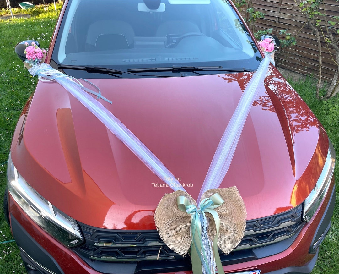 Sage Green Wedding Car Decoration Kit/country Car Knot/giant Knot ...