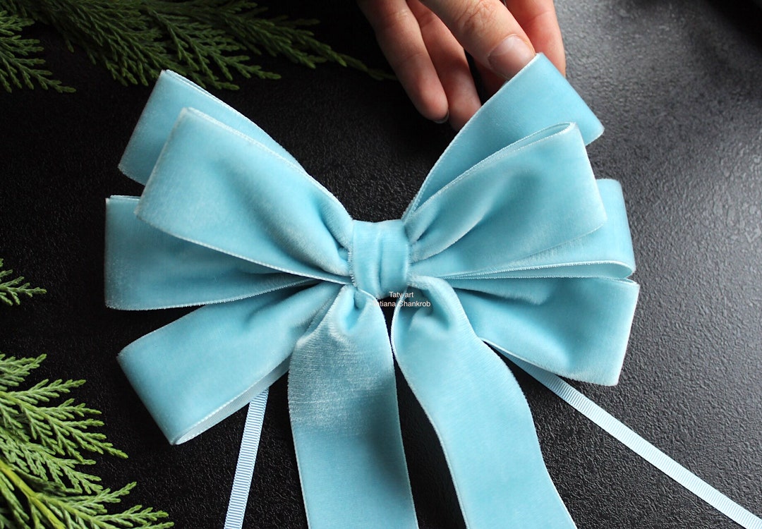 7" Velvet Bow Ties/velvet/christmas Bow/xmas Velvet/wreath Bow/velvet ...