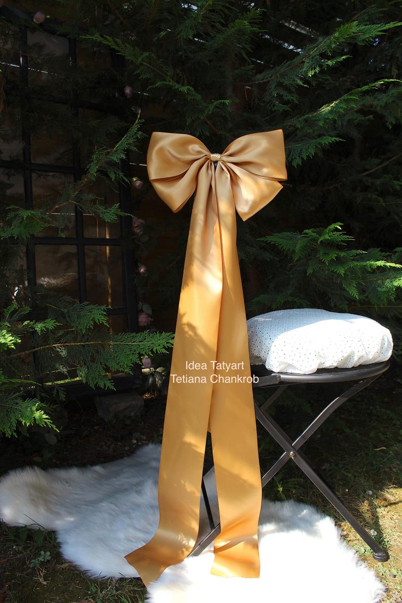 Large 40" Double-sided Swiss Satin Bow/big Swiss Satin Bow/wedding Bow ...