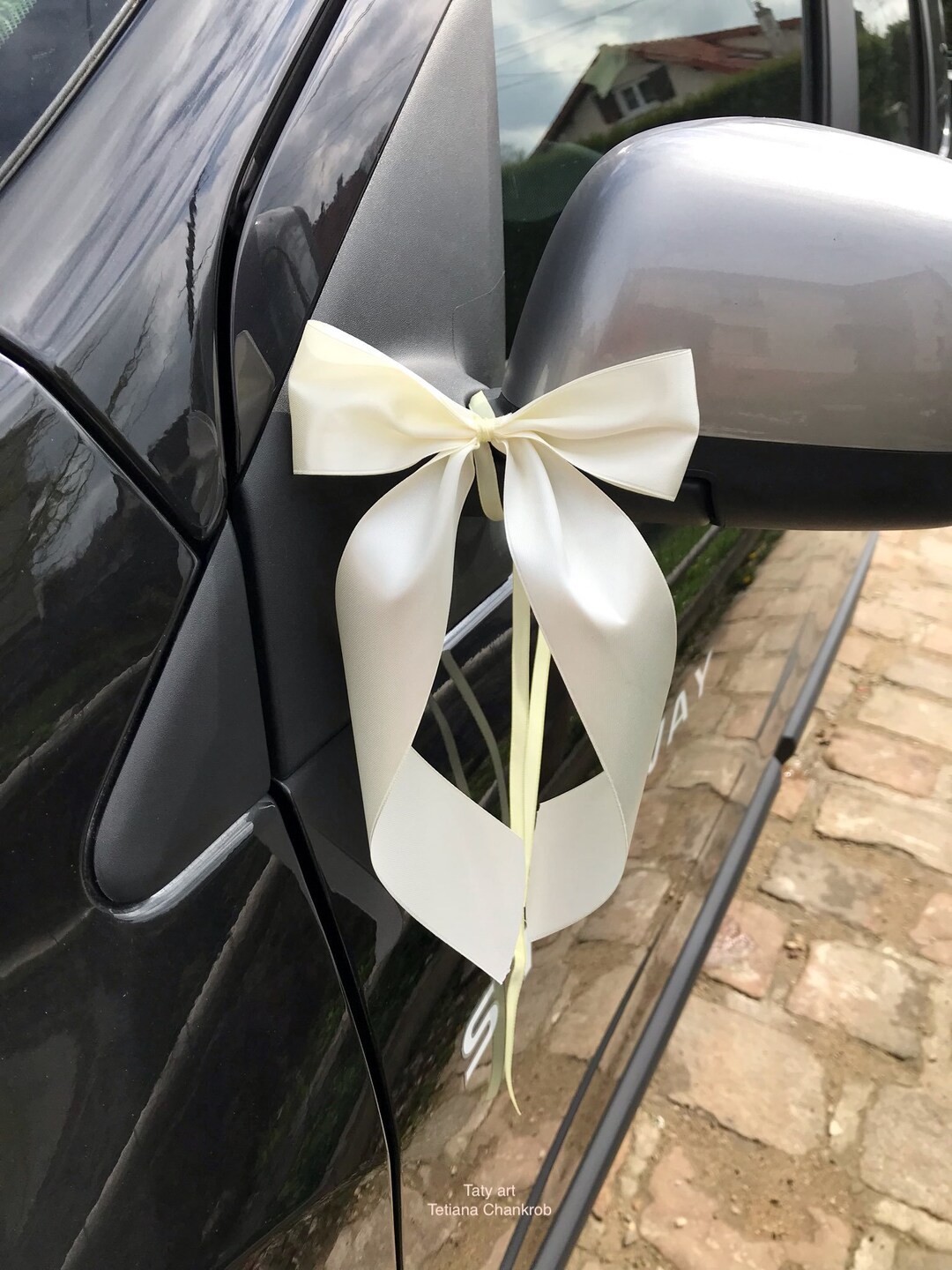Wedding Car Decoration, Satin Bow Tie/car Decoration/wedding Car ...