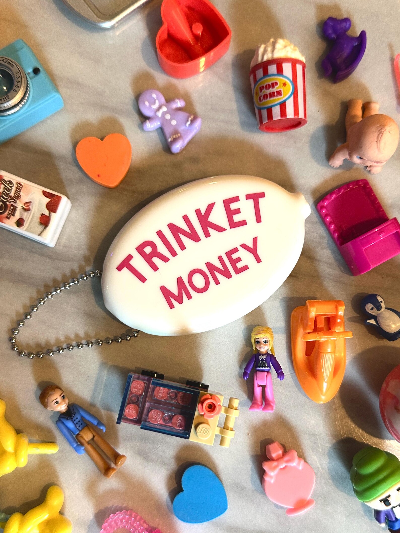 Trinket Money Retro Rubber Squeeze Coin Purse Keychain Silicone Coin ...