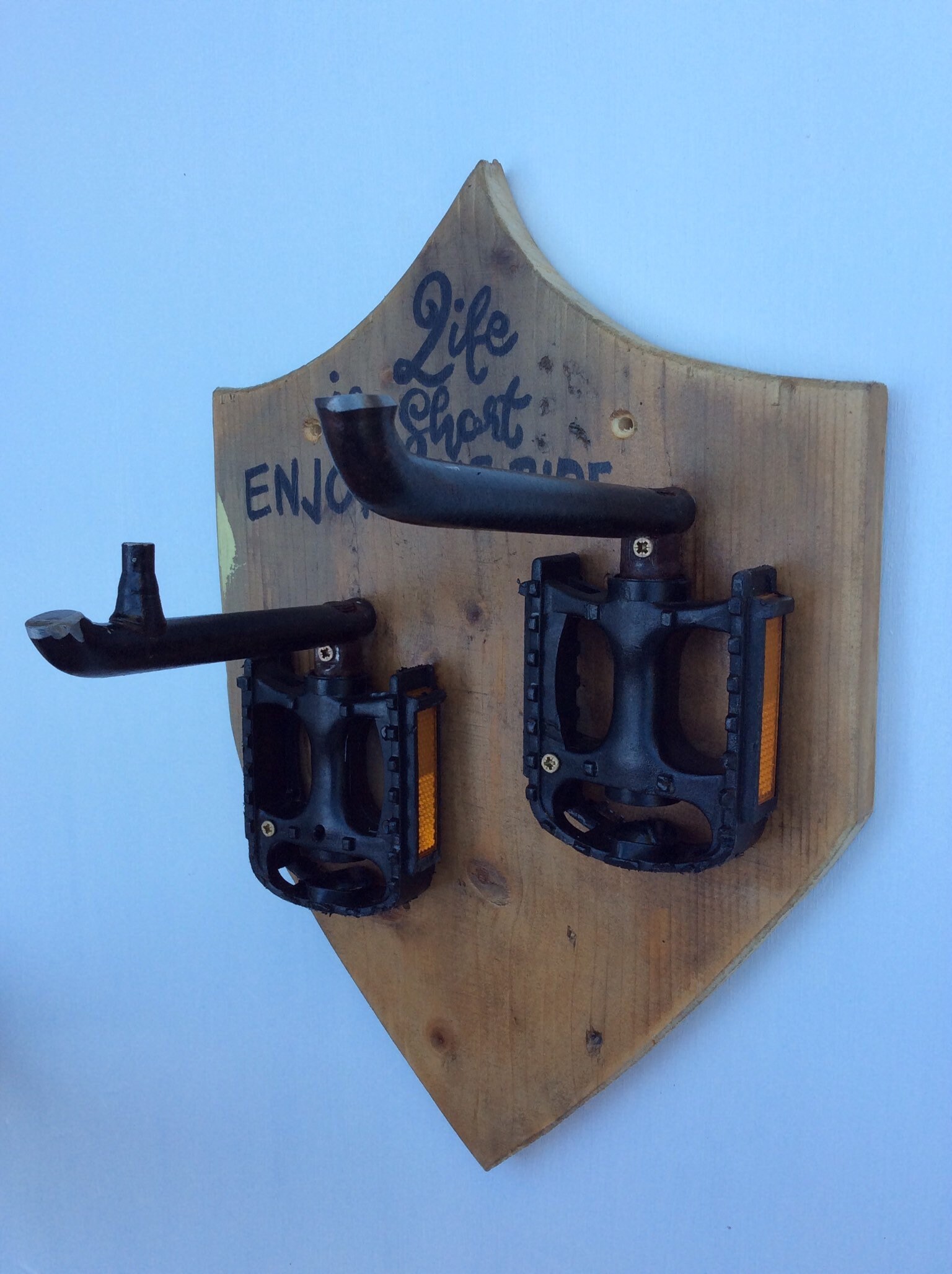 Bike Parts Coat Hook. Coat Rack. Reclaimed Wood Coat Rack. | Etsy