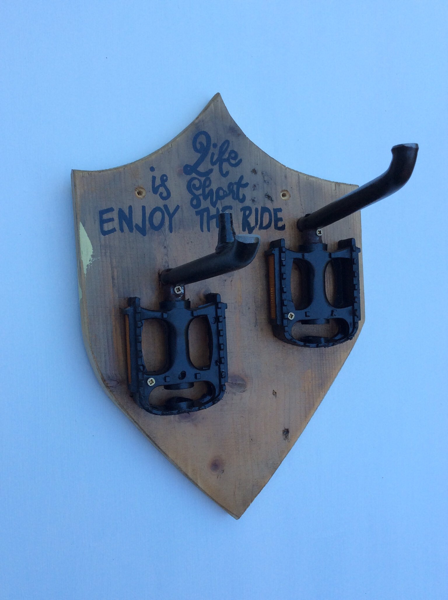 Bike Parts Coat Hook. Coat Rack. Reclaimed Wood Coat Rack. | Etsy