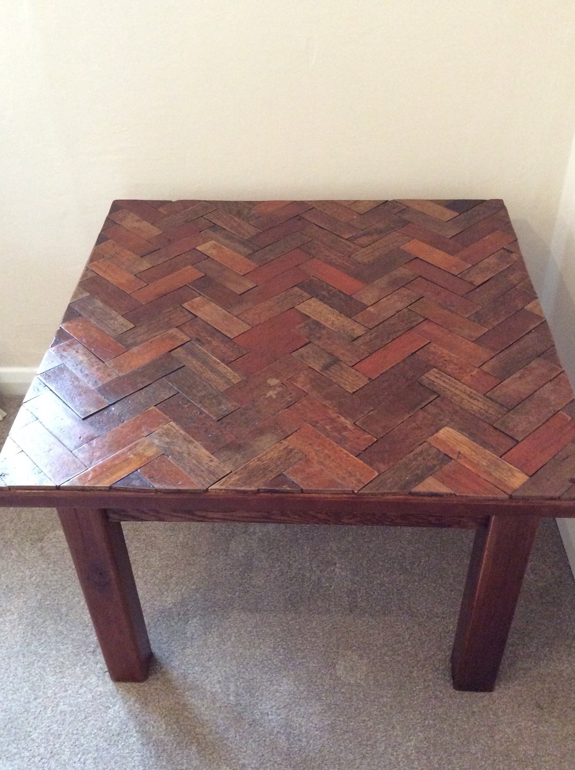 Reclaimed Parquet Flooring Tables. Parquet Flooring Side | Etsy
