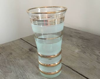 Gold rimmed vase | Etsy