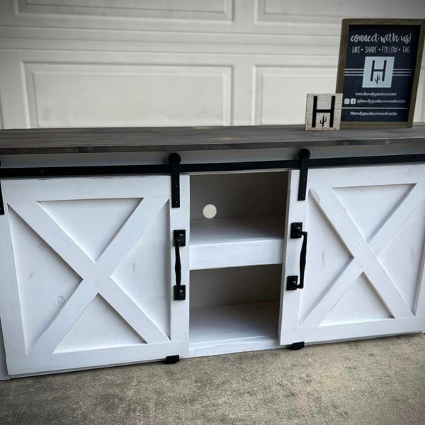 Barn Door Console - Etsy