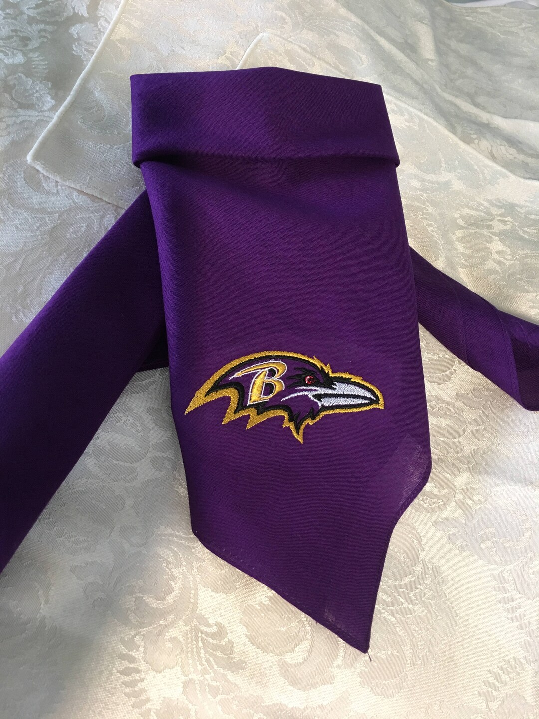 Baltimore Raven's Embroidered Bandana - Etsy UK