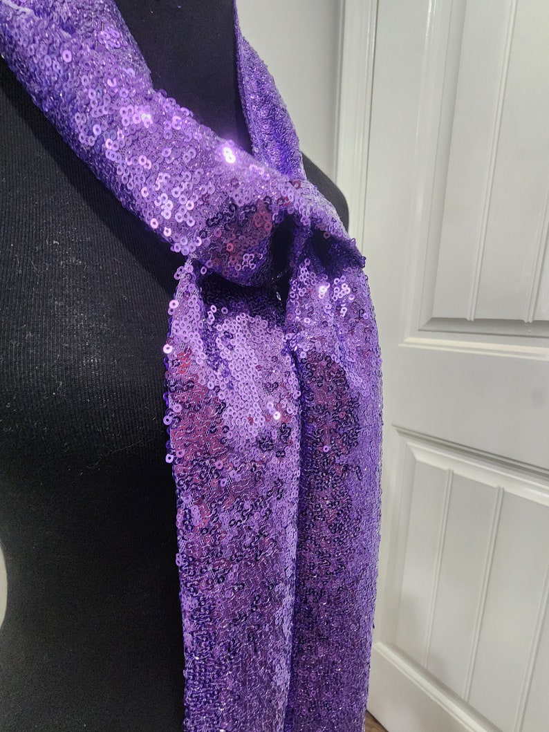 Purple Sequin Scarf - Etsy