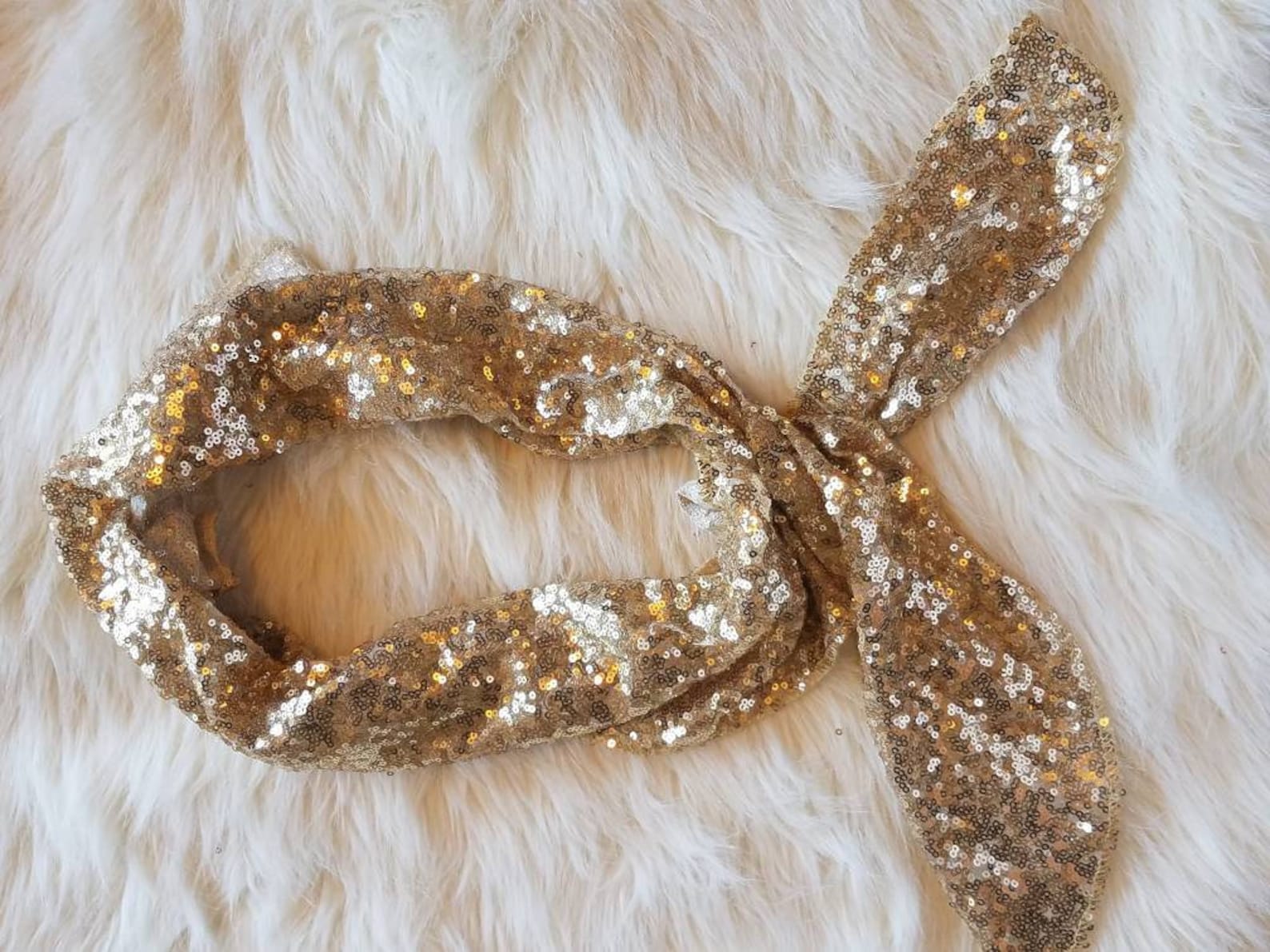 Gold Sequin Scarf - Etsy