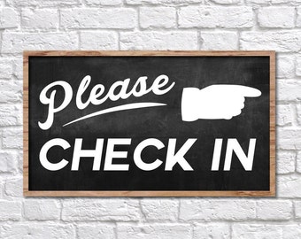 Check in Sign Svg - Etsy Australia