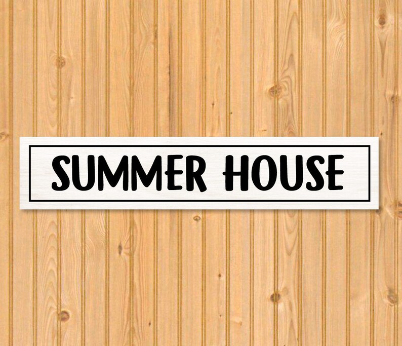 Summer House Sign Modern Farmhouse Vector Stencil Vector | Etsy