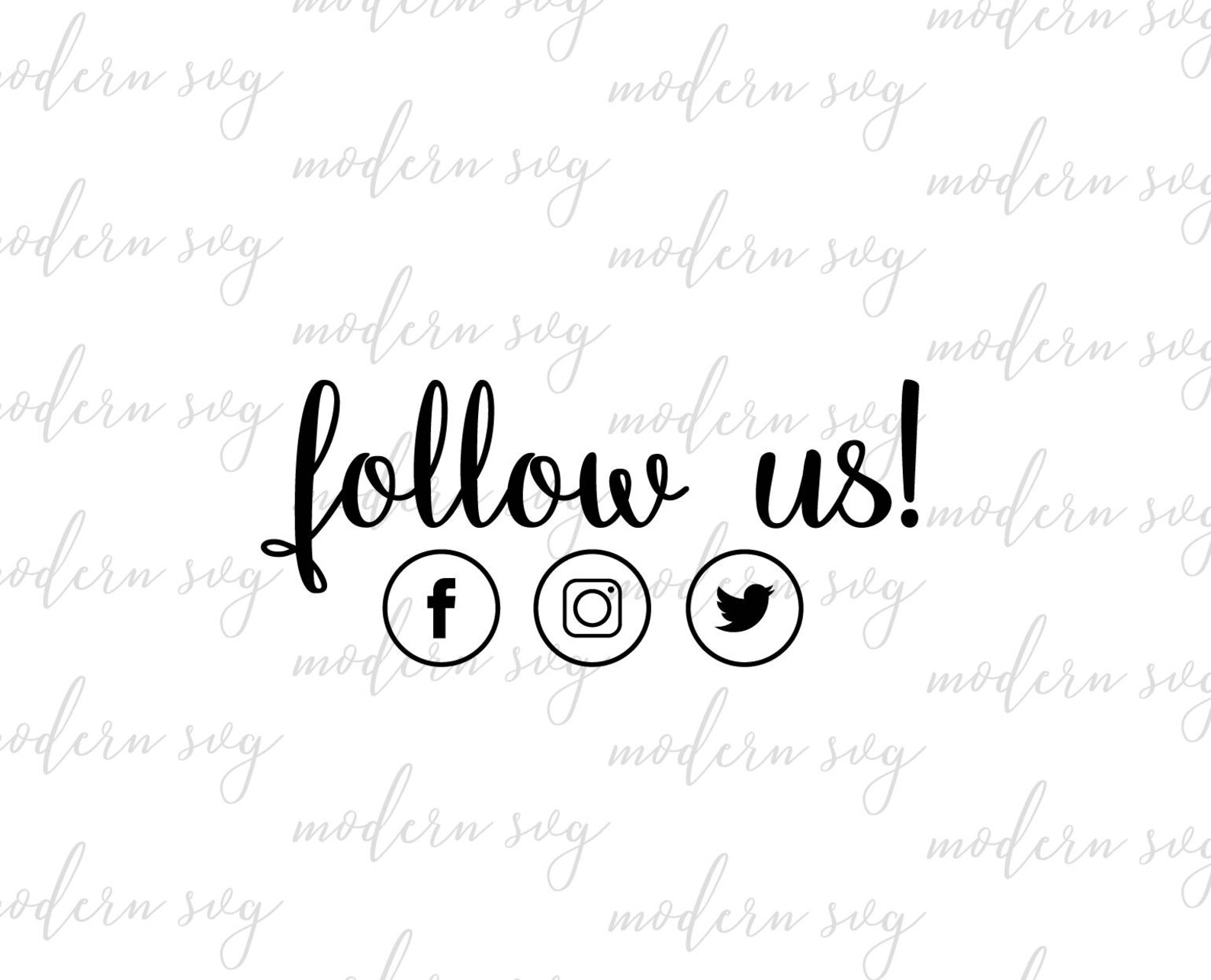 Social Media Cut File Modern Farmhouse Vector Stencil | Etsy