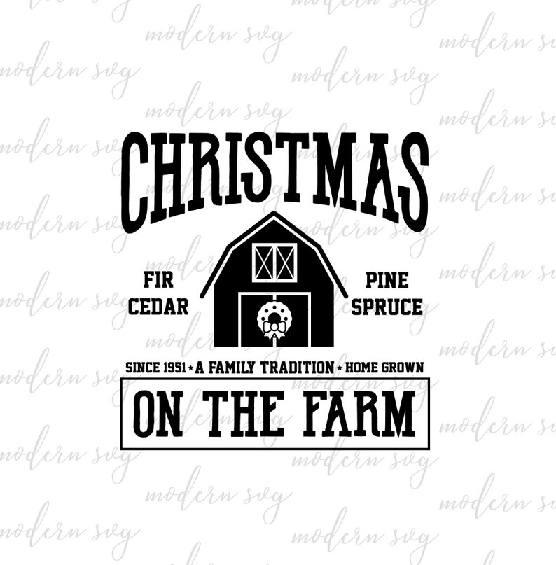 Christmas Tree Farm SVG Vector Sign Christmas SVG | Etsy