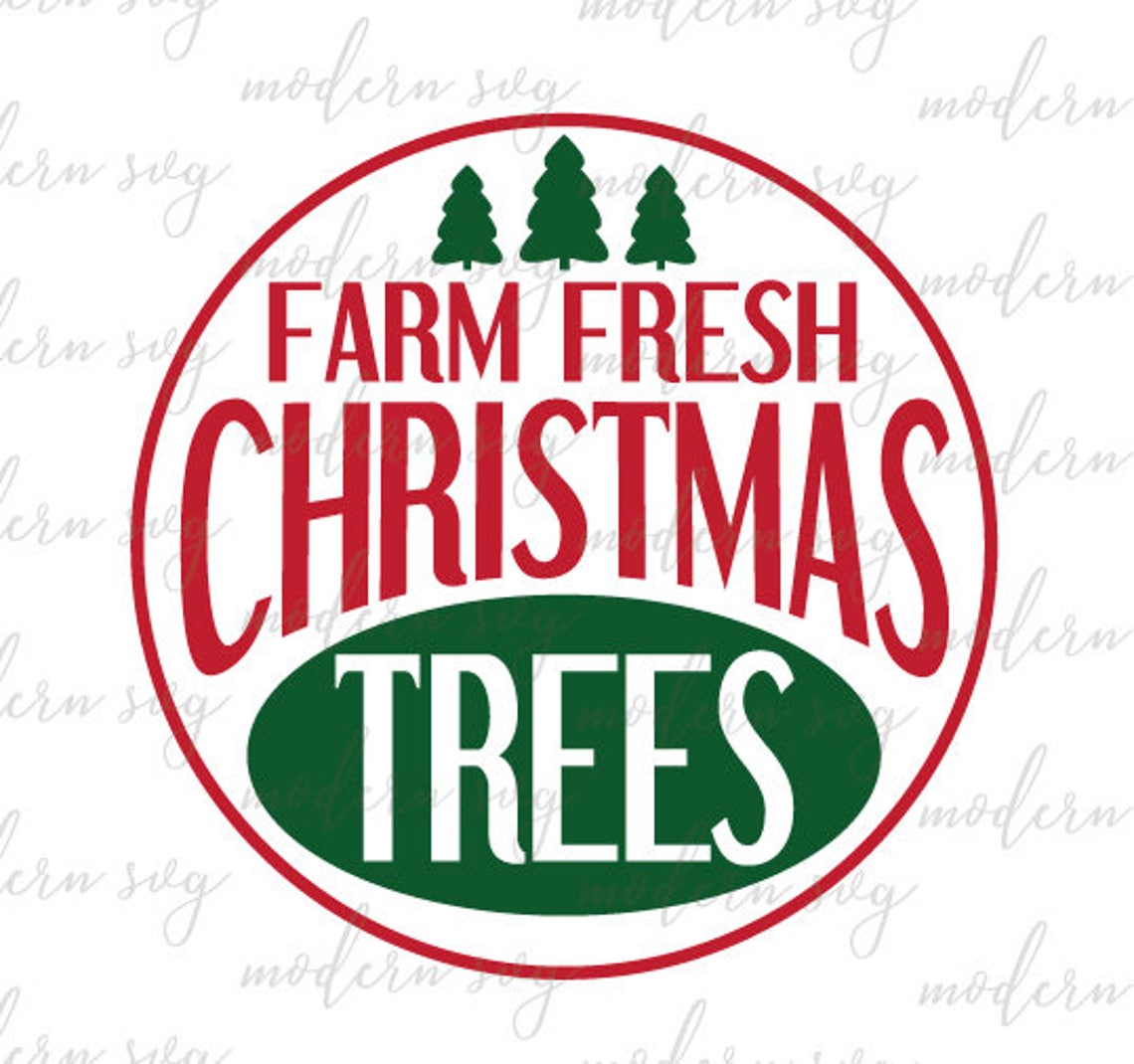 Christmas Tree Farm SVG Vector Sign Christmas SVG | Etsy