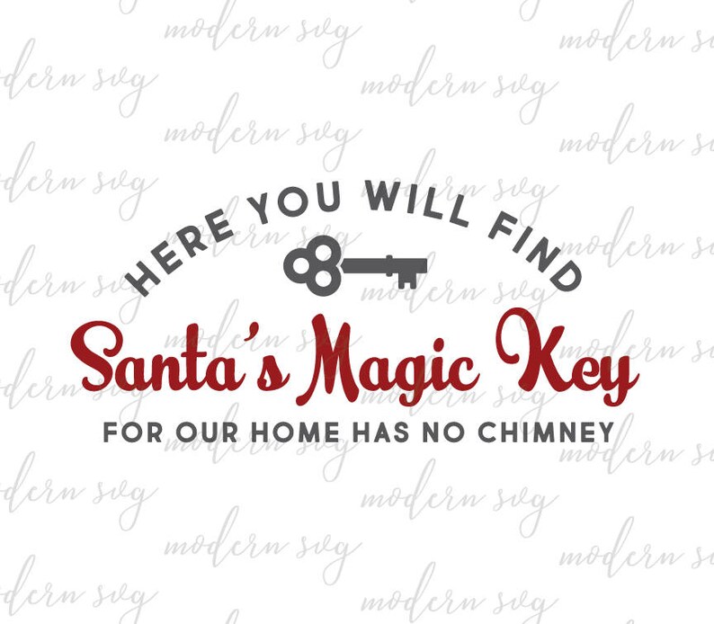 Santa's Magic Key SVG Santa SVG Christmas SVG Christmas | Etsy