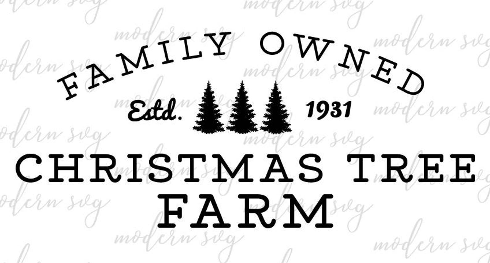 Christmas Tree Farm SVG Vector Sign Christmas SVG - Etsy