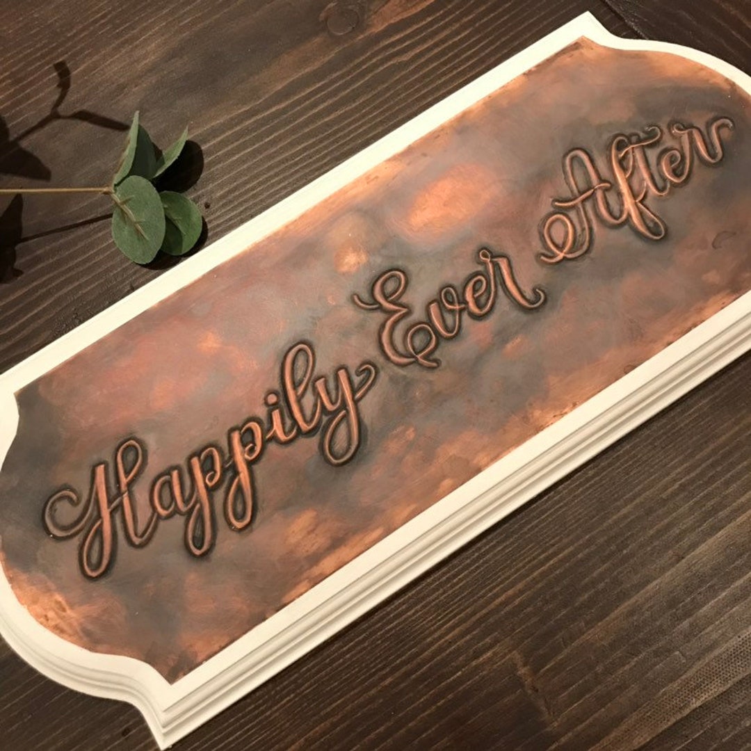 Happily Ever After Sign Copper Sign - Etsy