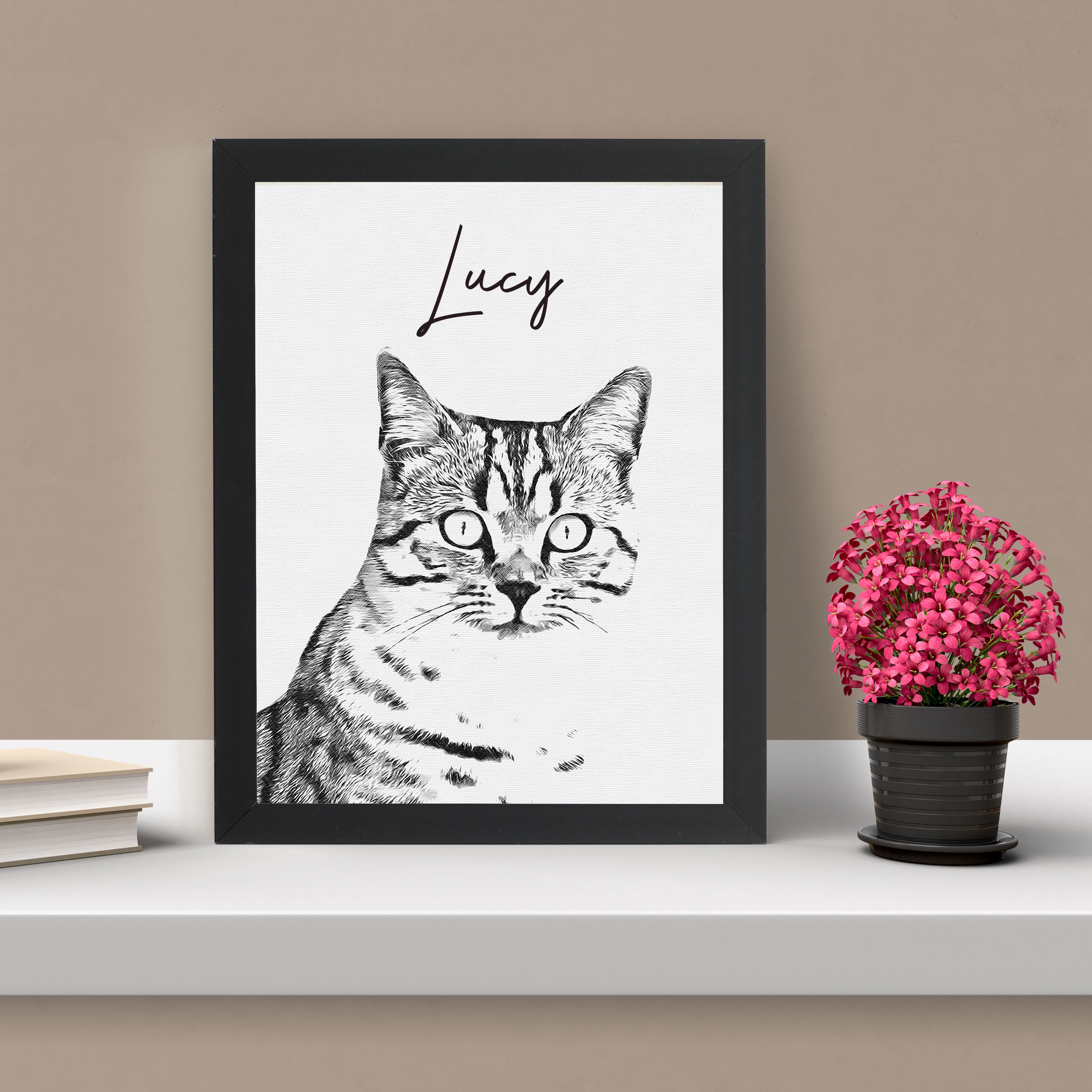 Custom pet portrait custom cat drawing cat pencil drawing - Etsy.de