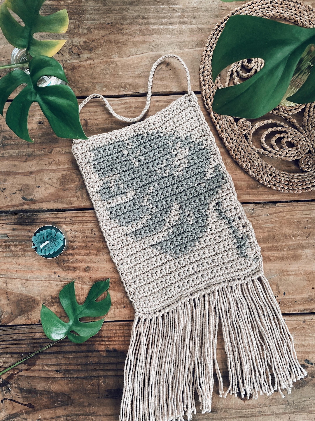 Monstera Tapestry Crochet PATTERN // Tapestry Pattern // Crochet ...