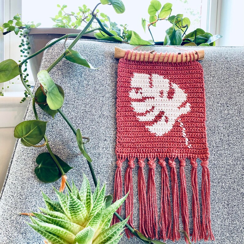 Monstera Tapestry Crochet PATTERN // Tapestry Pattern // Crochet ...