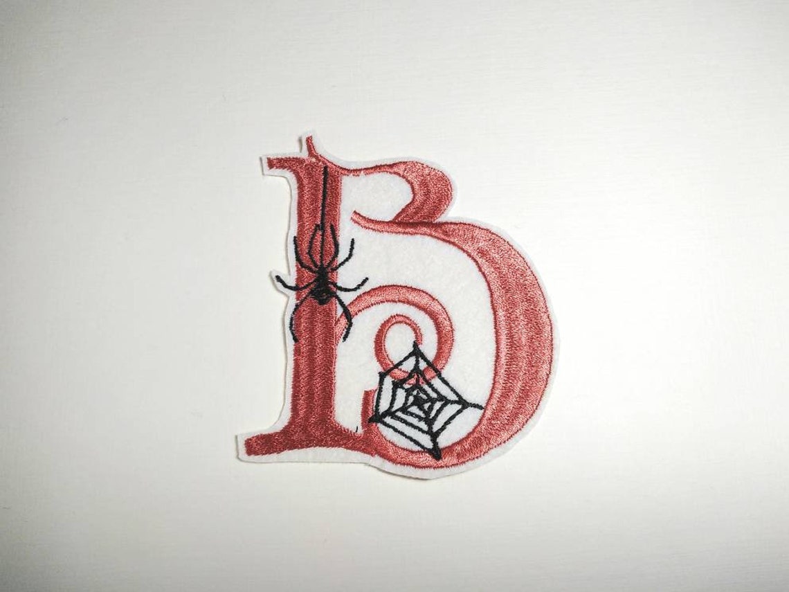 Halloween Font Design With Spider and Web for Machine Embroidery, Large ...