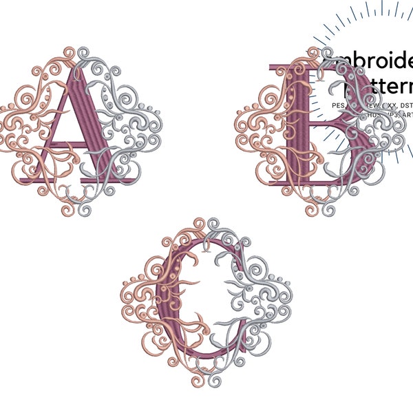 Interlocking Font for Initial Embroidering - Etsy