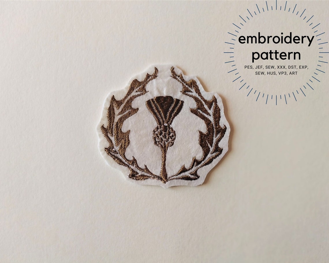 Thistle Embroidery Design Mini Thistle for Machine Embroidery | Etsy