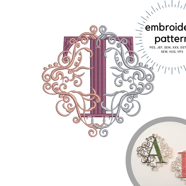 Single Letter Monogram Embroidery - Etsy