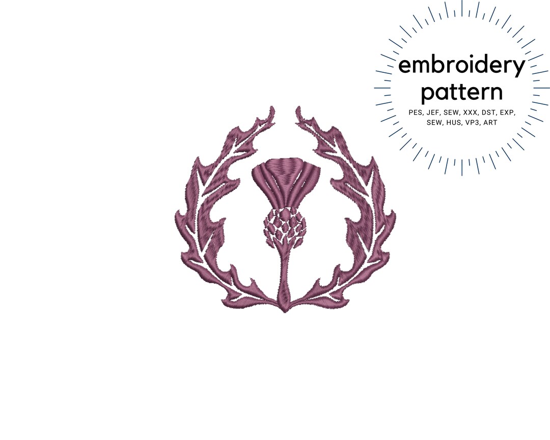 Thistle Embroidery Design, Mini Thistle for Machine Embroidery - Etsy