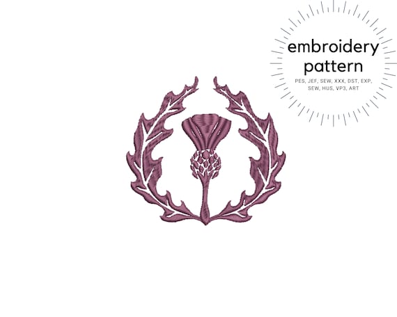 Thistle Embroidery Design Mini Thistle for Machine Embroidery | Etsy
