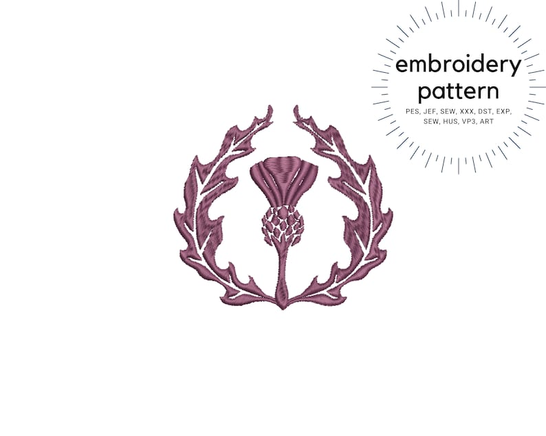 Thistle Embroidery Design, Mini Thistle for Machine Embroidery - Etsy