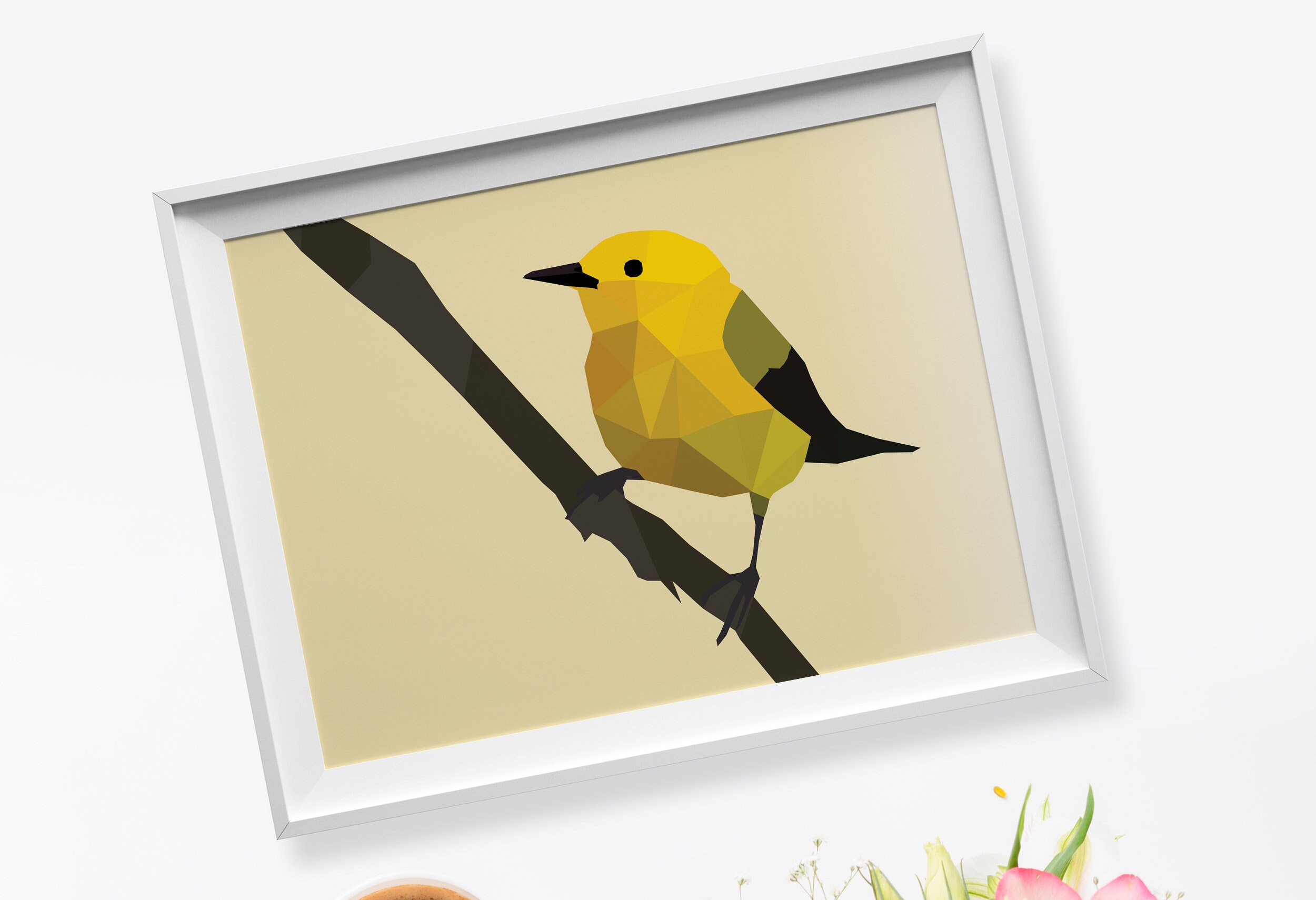 Yellow Bird Print, Bedroom Wall Art, Nursery Decor, Nursery Wall Art ...