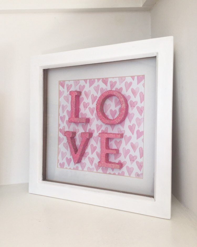 Pink LOVE Picture - Etsy
