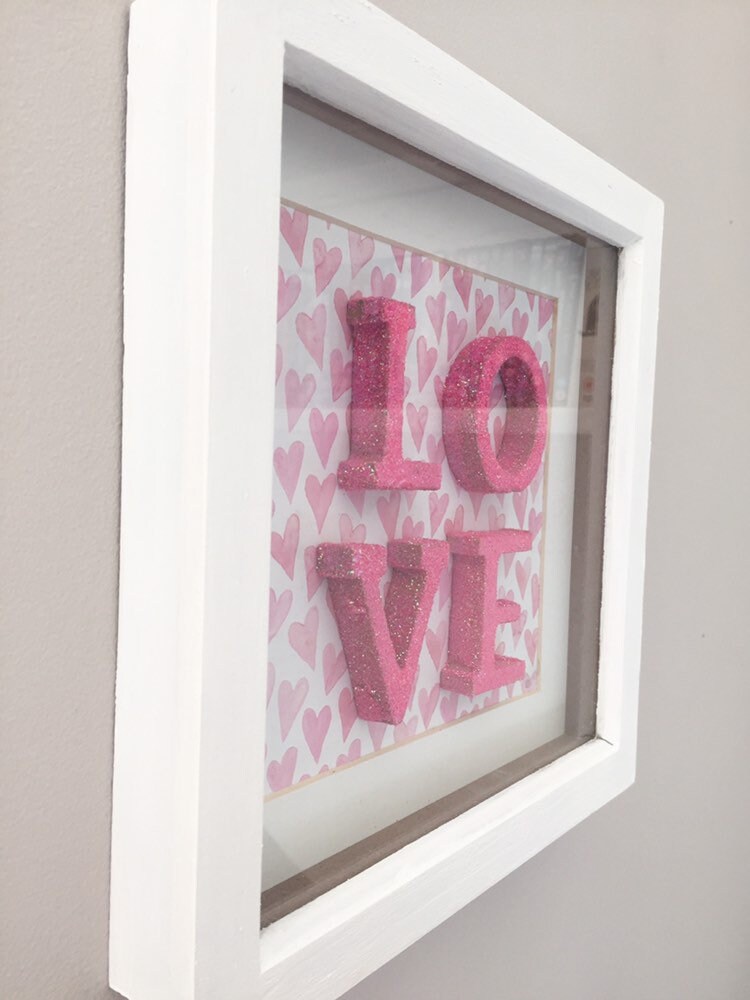 Pink LOVE Picture - Etsy