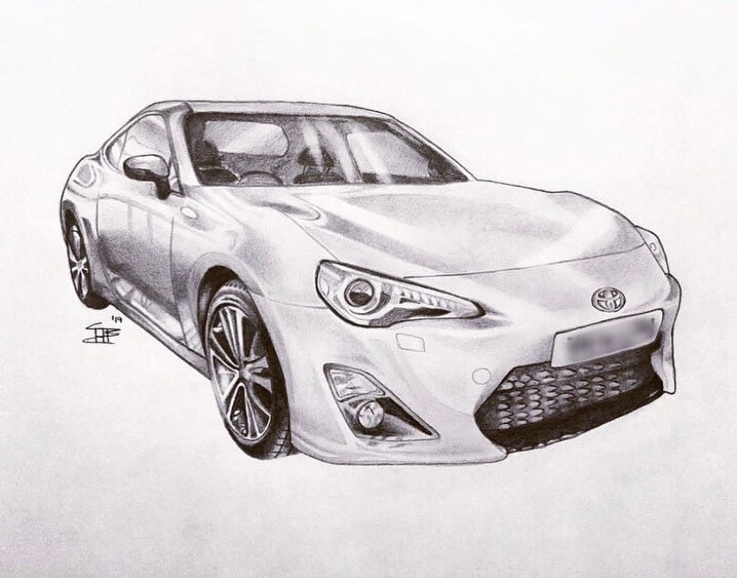 Customised Pencil Car Drawings - Etsy