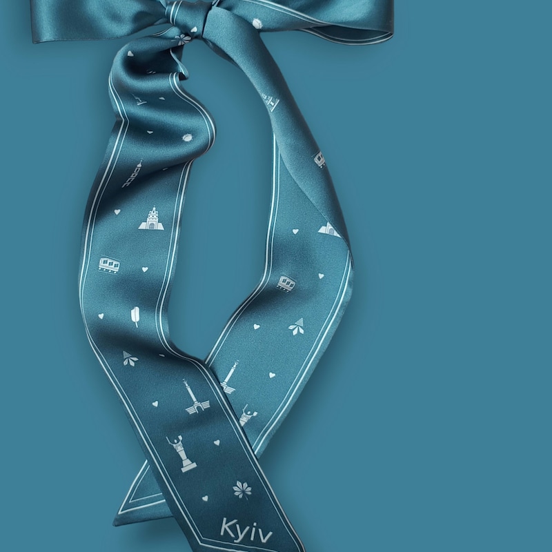 Silk Hair Ribbon Scarf - Etsy